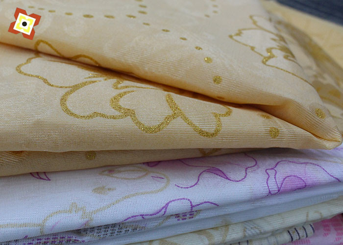 Woven 100 Polyester Mattress Quilting Fabric Warp Knitted Gold Plated ...